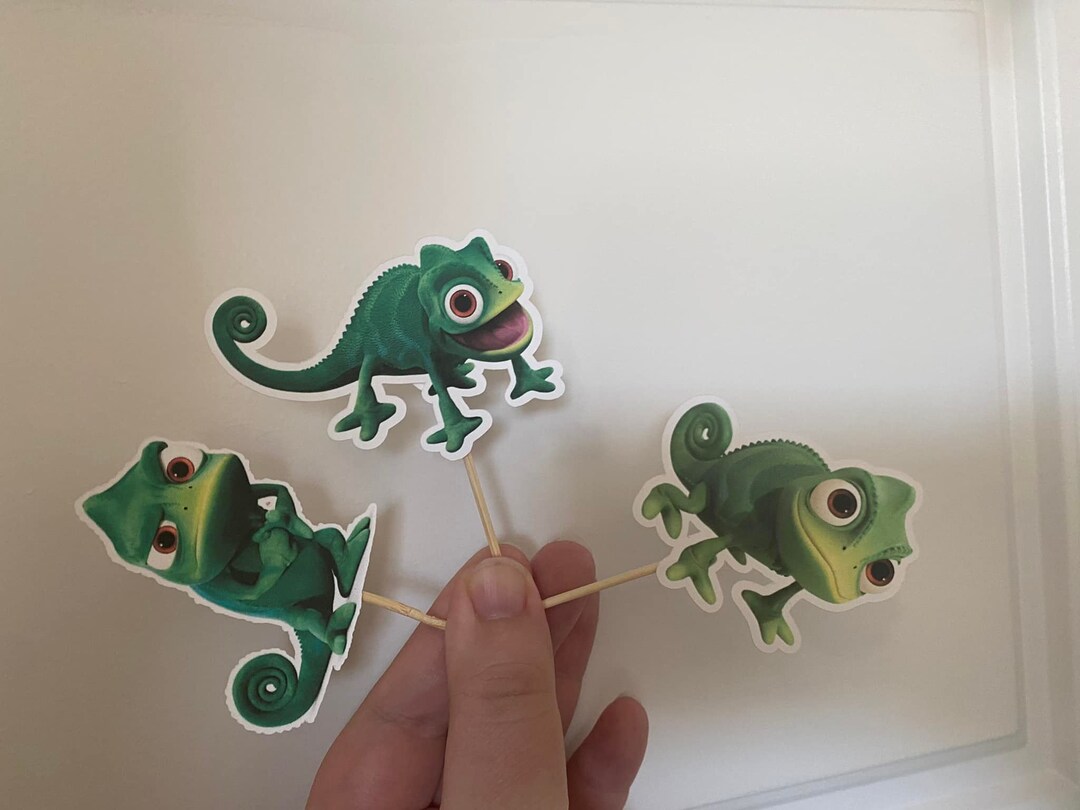 Chameleon Lizard Cupcake Toppers // Cute Reptile Party Decor ...