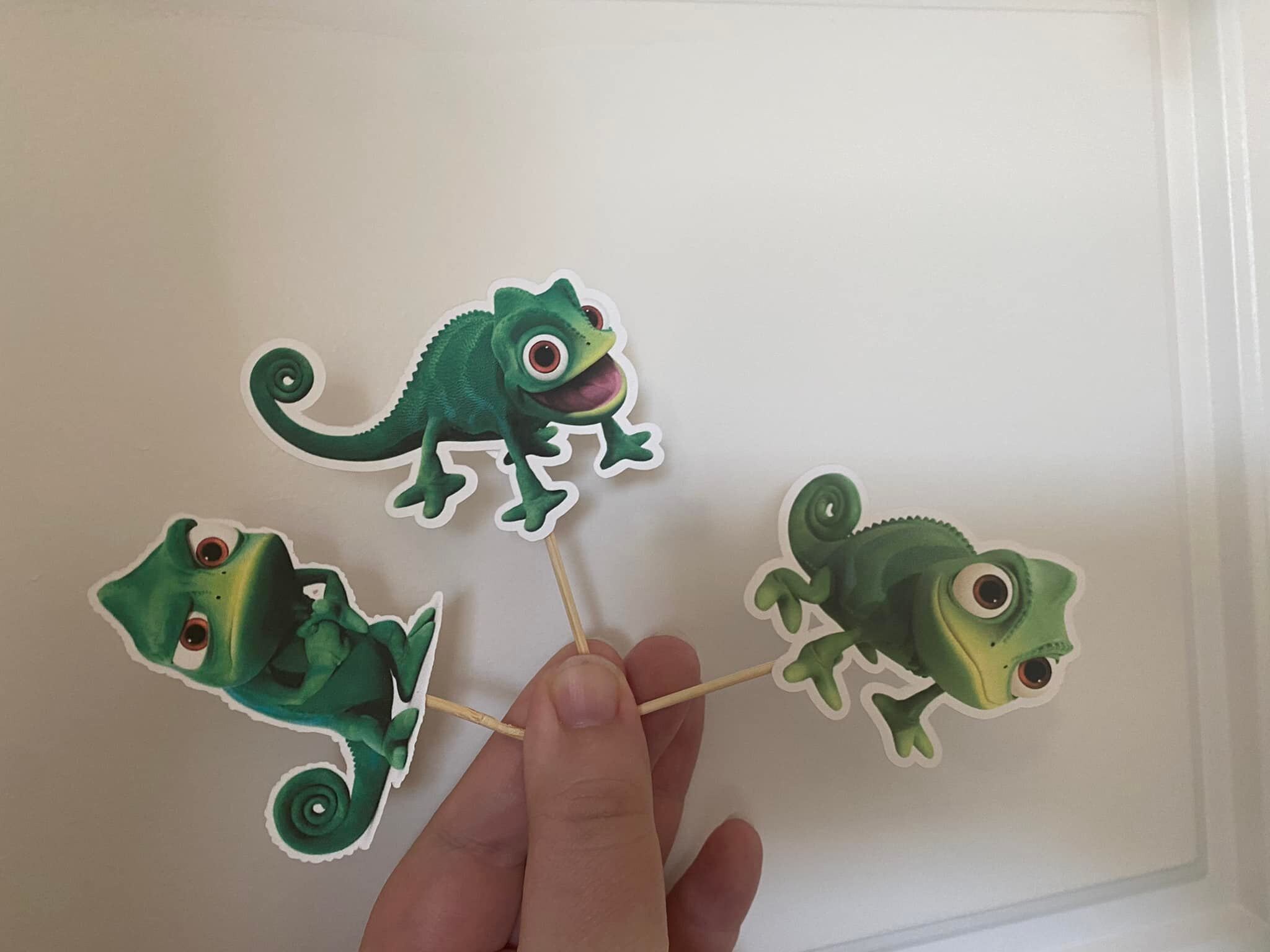 Chameleon Lizard Cupcake Toppers // Cute Reptile Party Decor ...