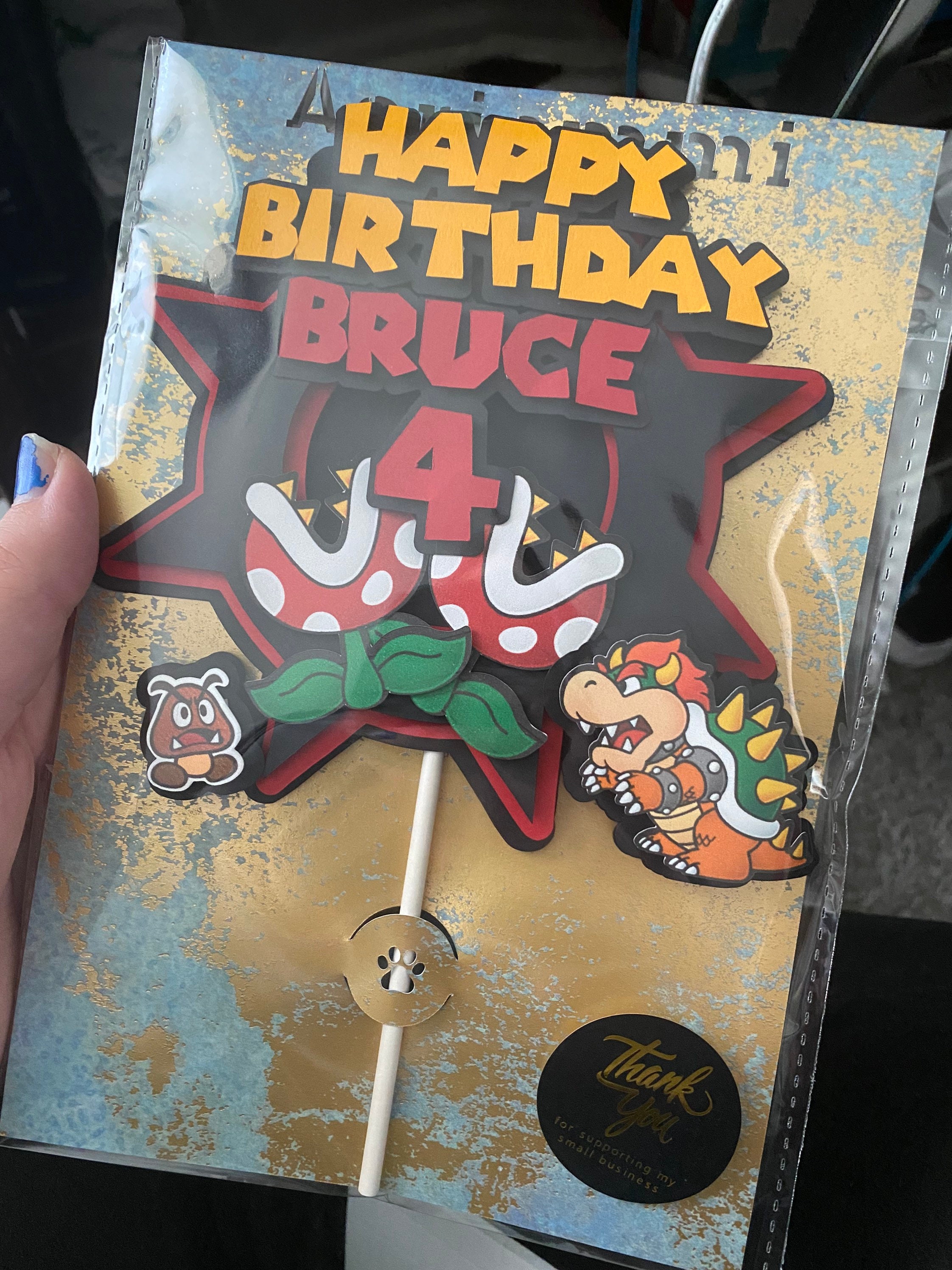 Customizable Bowser Cake Topper // Goomba Super Mario Inspired Cupcake ...