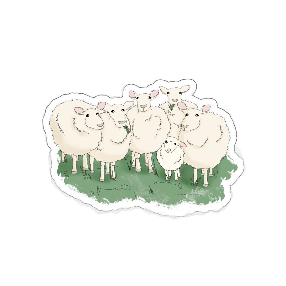 Sheep Decal Vinyl Sheep Sticker Laptop Sticker Water Bottle - Etsy