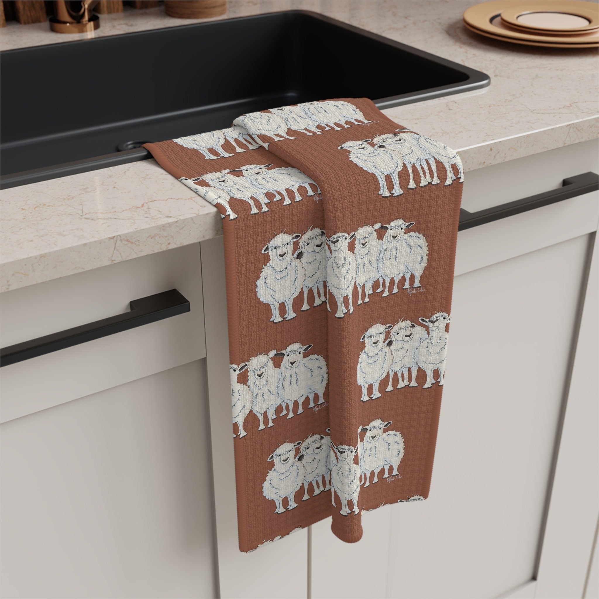 Sheep Dish Towel Cute Sheep Kitchen Towel Sheep Dishcloth - Etsy