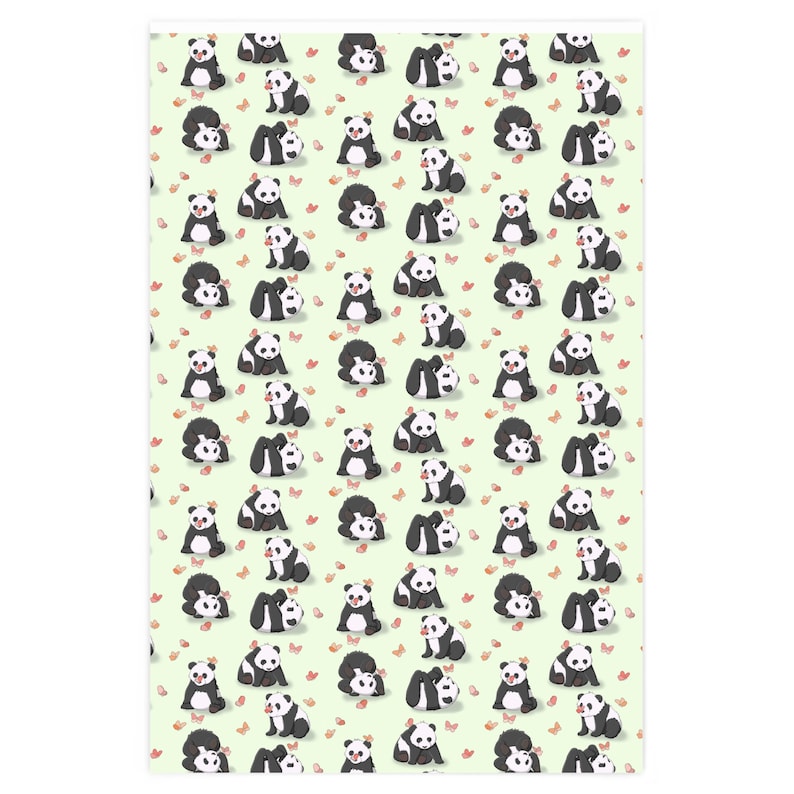 Panda Wrapping Paper Cute Panda Gift Wrap Fun Premium Wrap - Etsy