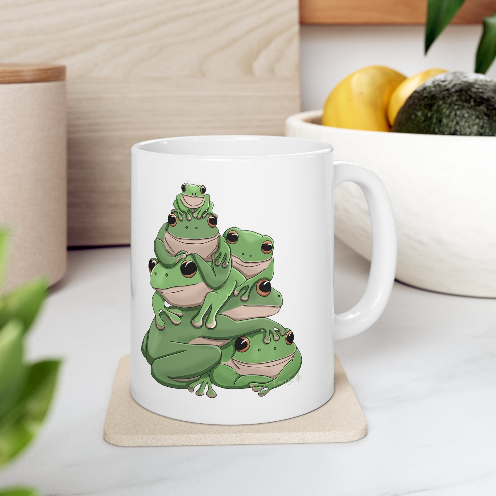Frog Mug, Cute Tree Frog Coffee Mug, Cute Coffee Cup, Frog Lover Gift ...