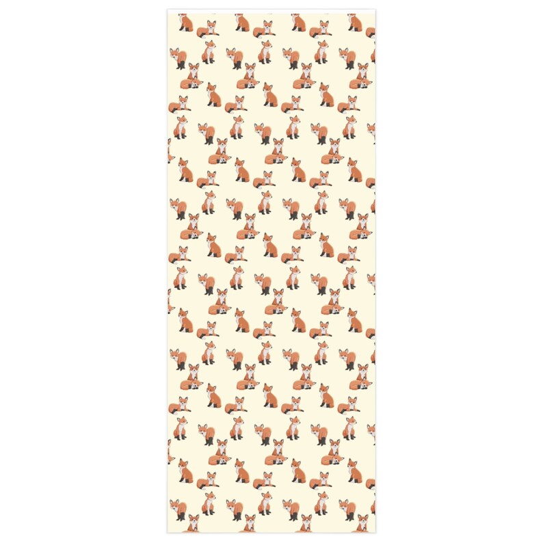 Fox Wrapping Paper Cute Fox Gift Wrap - Etsy