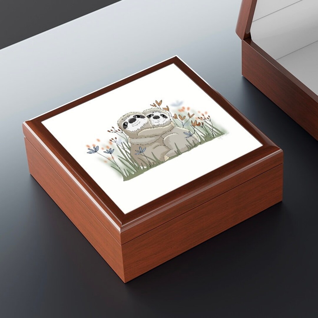 Sloth Jewelry Box Hug Sloth Box Treasure Box Wooden - Etsy