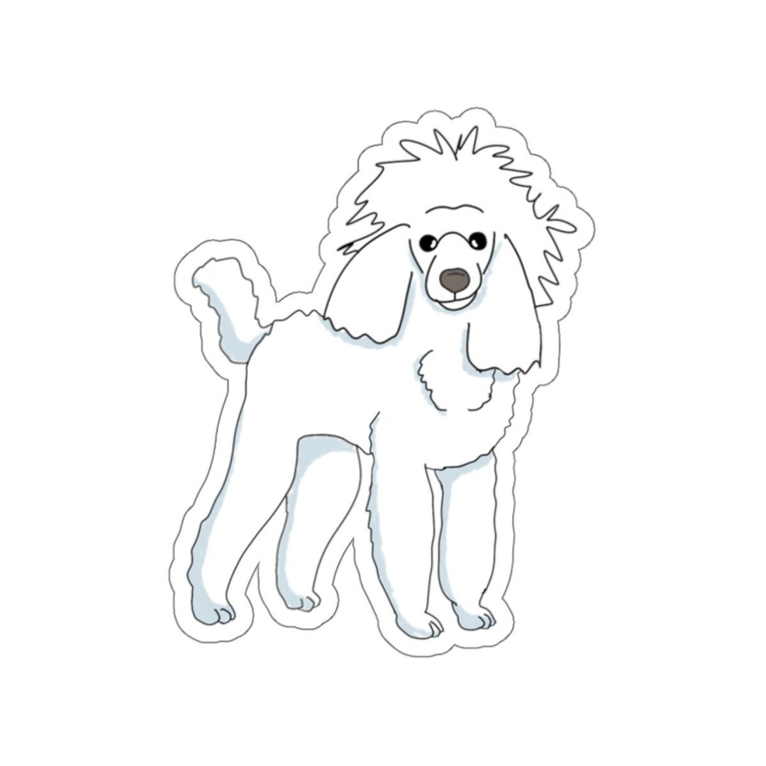 Poodle Decal, Vinyl Poodle Sticker, Poodle Mom Laptop Sticker, Water ...