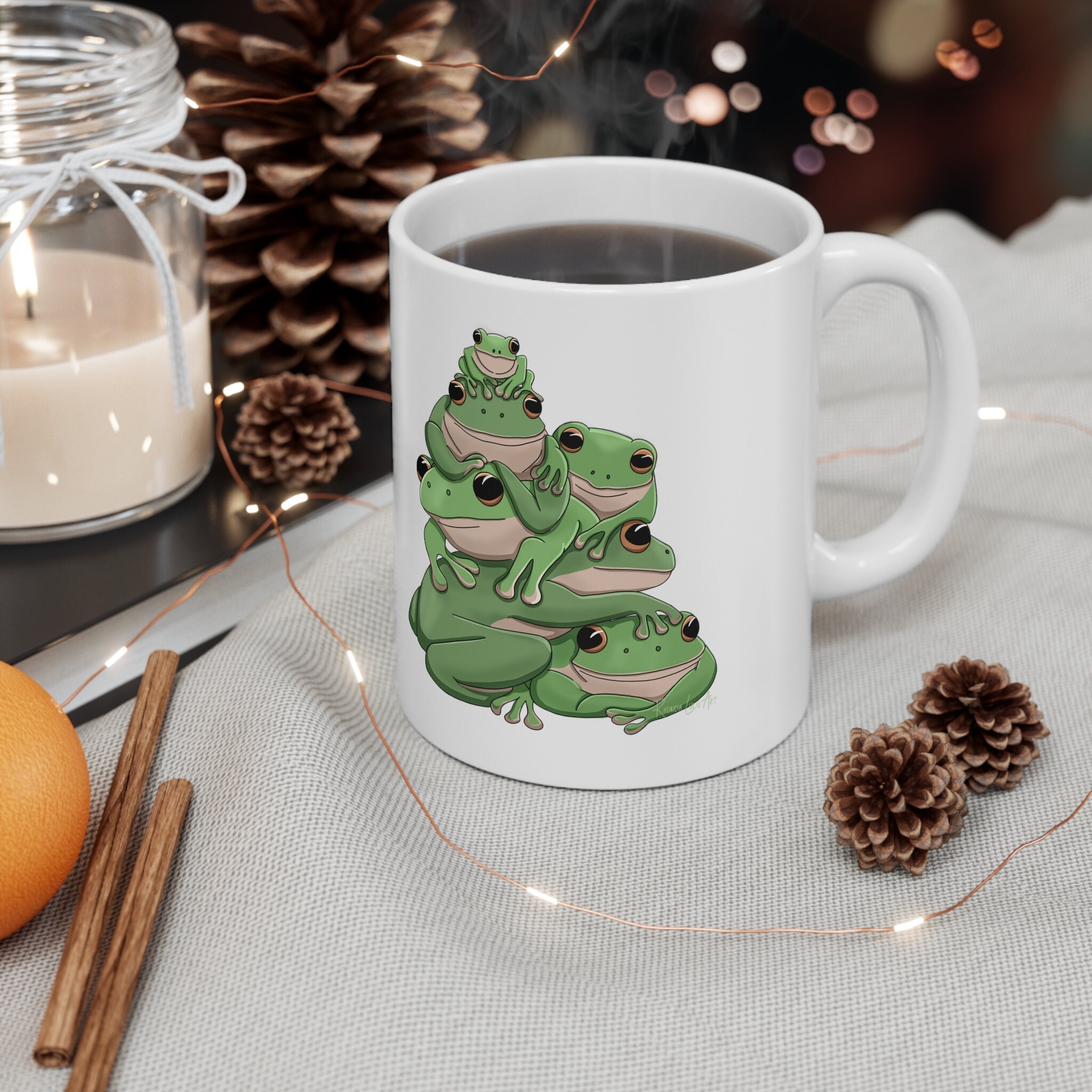 Frog Mug, Cute Tree Frog Coffee Mug, Cute Coffee Cup, Frog Lover Gift ...