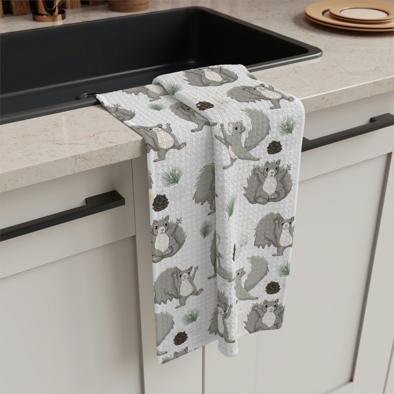 Squirrel Dish Towel, Cute Squirrel Kitchen Towel, Soft Tea Towel ...