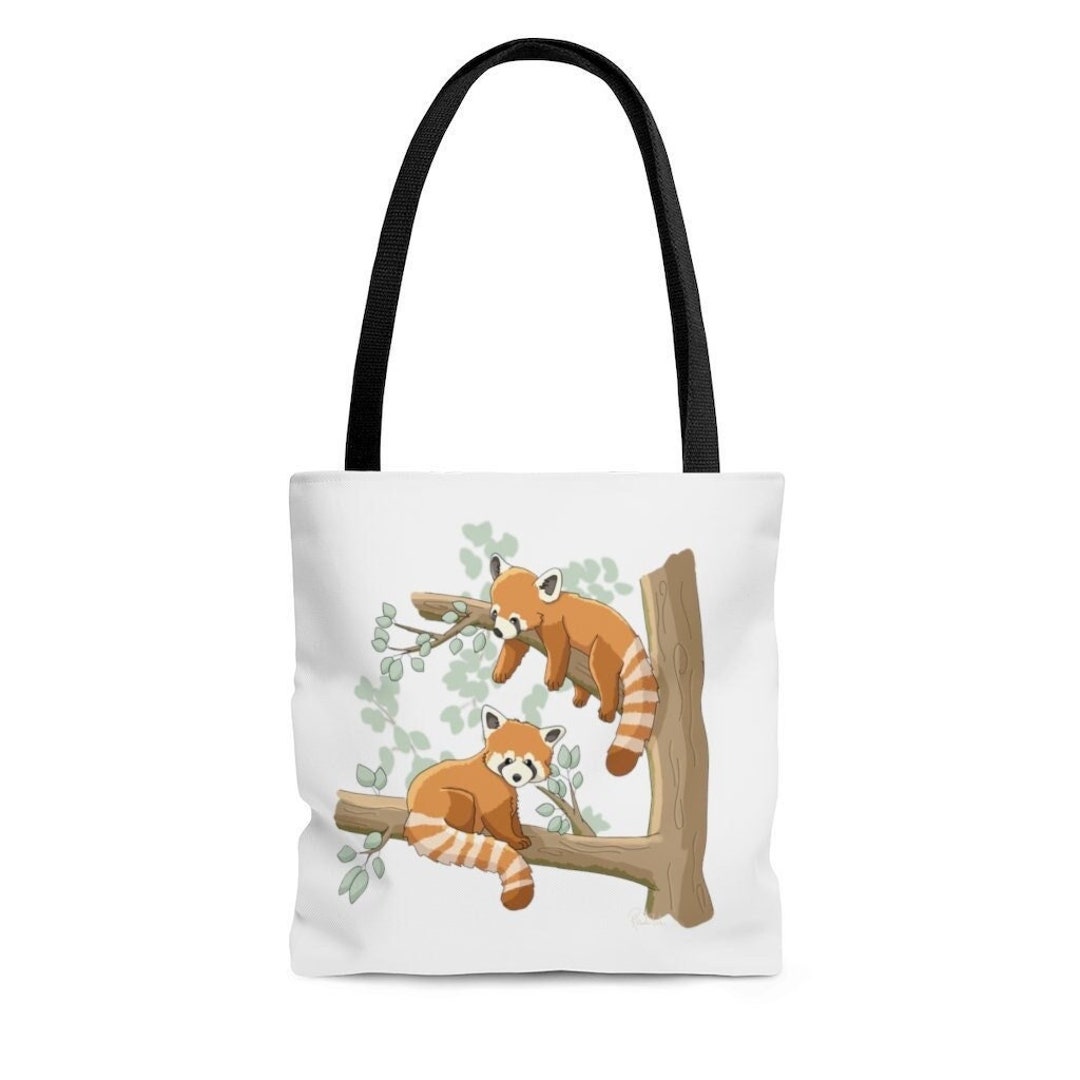 Red Panda Tote Bag Red Panda Bag Cute Beach Bag Reusable - Etsy