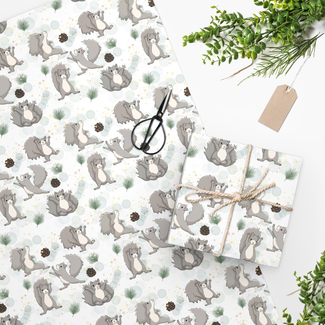 Squirrel Wrapping Paper, Cute Squirrel Gift Wrap, Dancing Squirrels ...