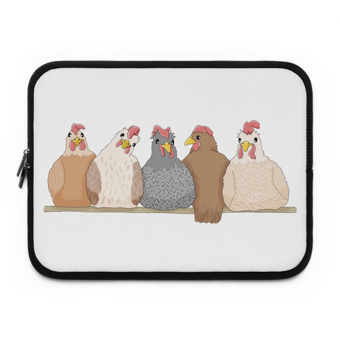 Chicken Tablet Sleeve, Cute Chickens Laptop Sleeve, Hen Soft Case, E ...