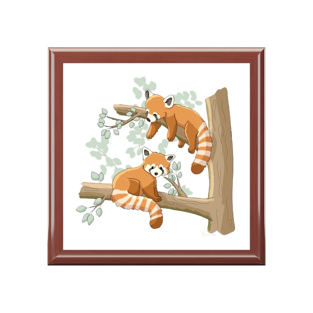 Red Panda Jewelry Box Red Panda Box Treasure Box Wooden - Etsy