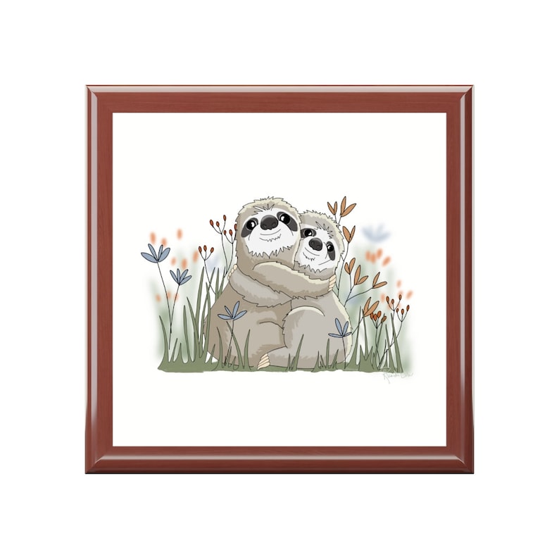 Sloth Jewelry Box Hug Sloth Box Treasure Box Wooden - Etsy