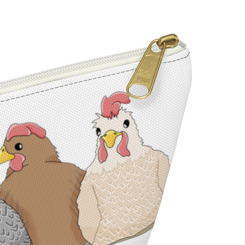 Chicken Zipper Pouch Chicken Zipper Bag Makeup Bag Pencil - Etsy