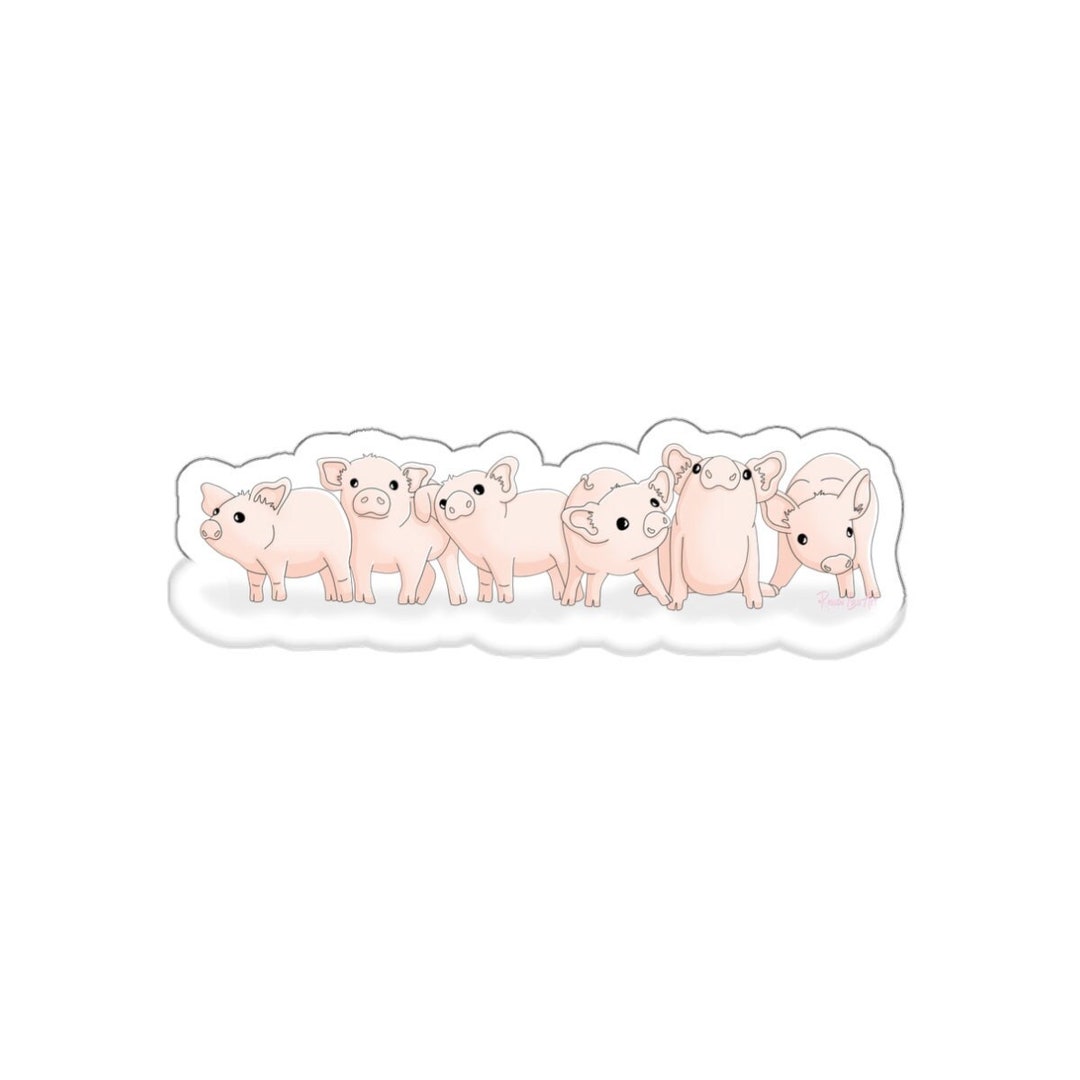 Pig Decal, Vinyl Pig Sticker, Cute Piglet Sticker, Laptop Sticker ...