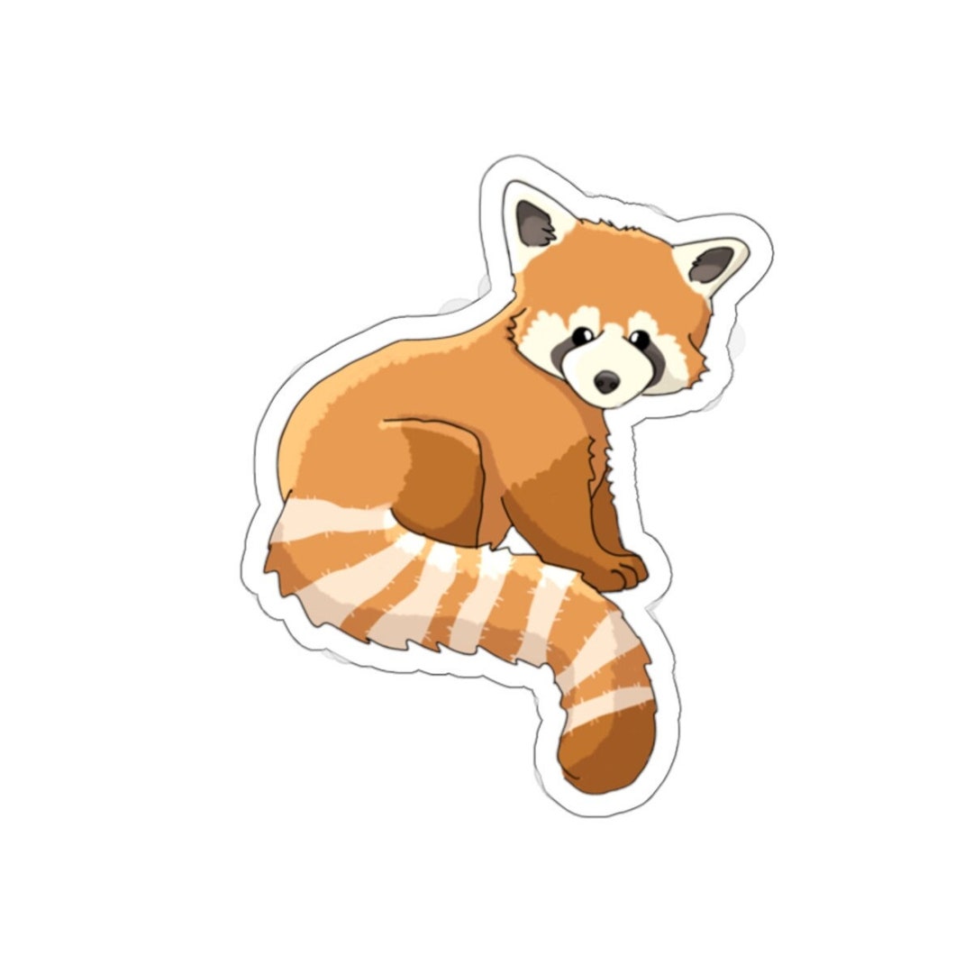 Red Panda Sticker, Vinyl Red Panda Decal, Cute Laptop Sticker, Water ...