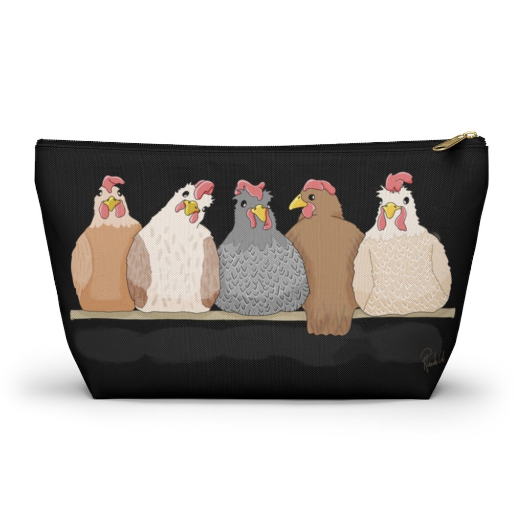 Chicken Zipper Pouch, Chicken Zipper Bag, Makeup Bag, Pencil Bag ...