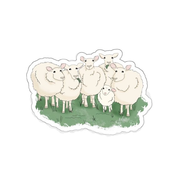 Sheep Decal Vinyl Sheep Sticker Laptop Sticker Water | Etsy