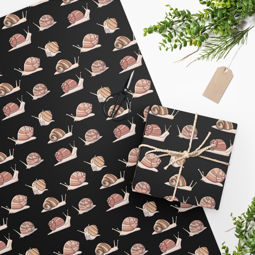 Cute Snail Wrapping Paper, Snail Gift Wrap, Snail Paper, Goblincore Art ...