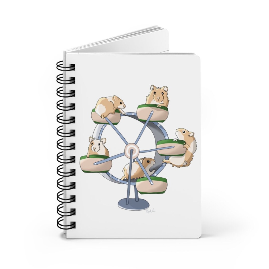 Hamster Notebook, Cute Hamster Journal, Cute Spiral Notebook, Hamster ...