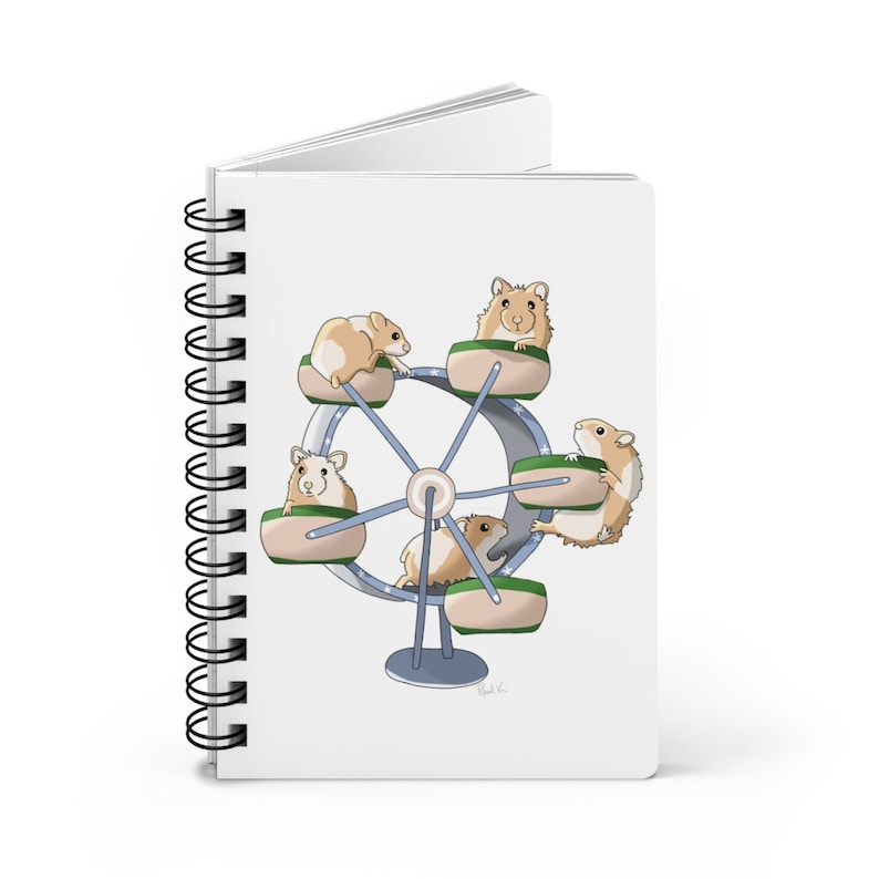 Hamster Notebook, Cute Hamster Journal, Cute Spiral Notebook, Hamster ...