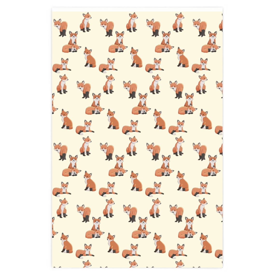 Fox Wrapping Paper Cute Fox Gift Wrap - Etsy
