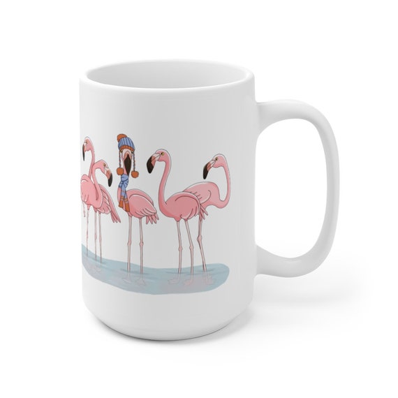 Flamingo Mug Large Ceramic Mug Flamingo Coffee Cup 15 | Etsy