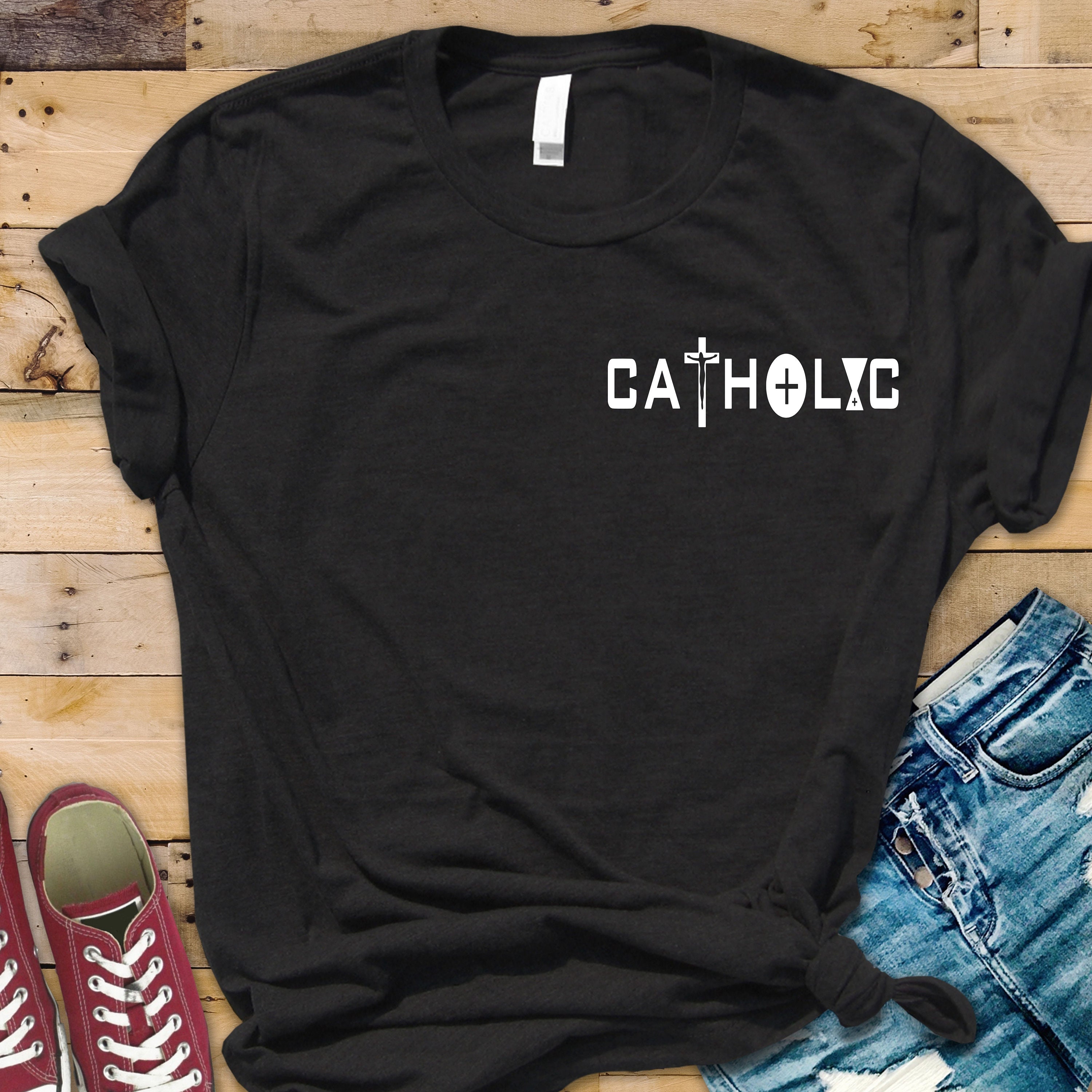 CATHOLIC T-SHIRTS, Catholic Mass Eucharist Tshirt Minimalist Catholic ...