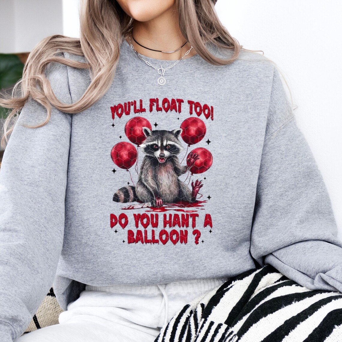 You'll Float Too Horror Raccoon Halloween Shirt, Comfort Halloween ...