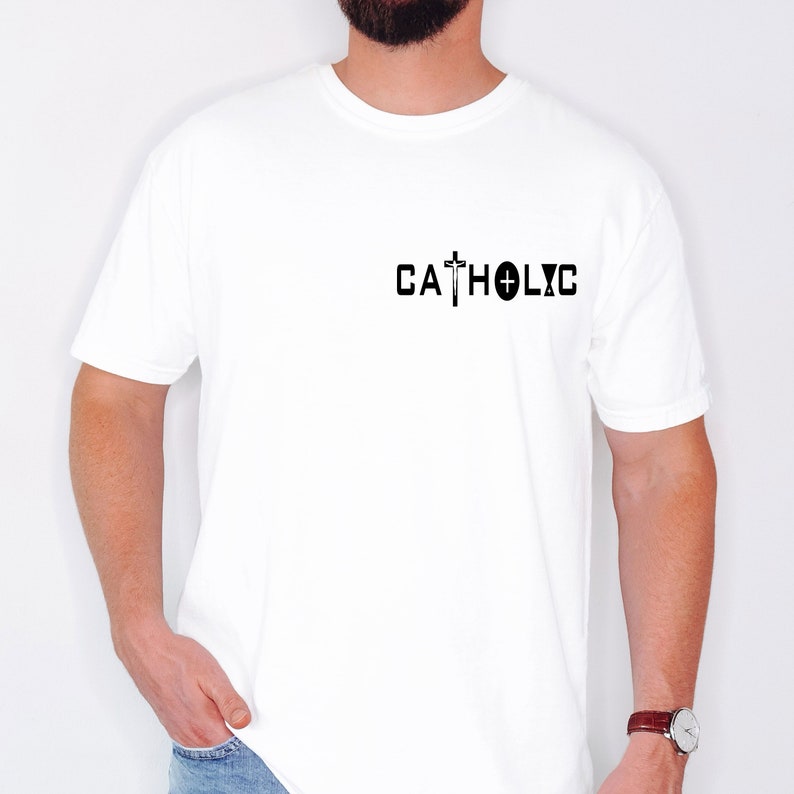 CATHOLIC T-SHIRTS, Catholic Mass Eucharist Tshirt Minimalist Catholic ...