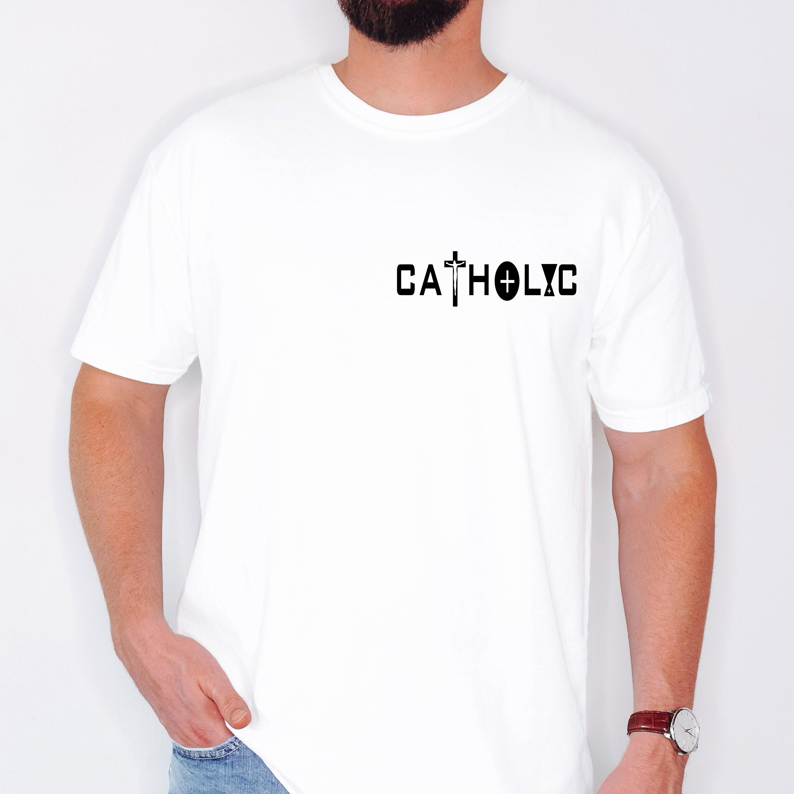 CATHOLIC T-SHIRTS, Catholic Mass Eucharist Tshirt Minimalist Catholic ...