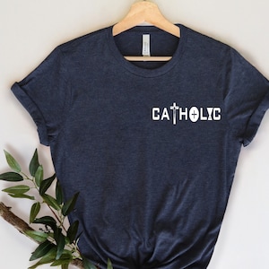 CATHOLIC T-SHIRTS, Catholic Mass Eucharist Tshirt Minimalist Catholic Design Tshirt Catholic ...