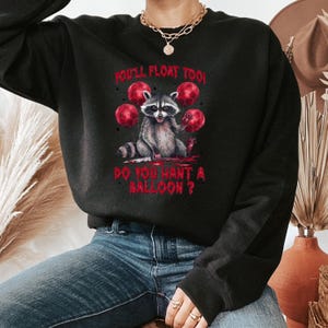 You'll Float Too Horror Raccoon Halloween Shirt, Comfort Halloween ...
