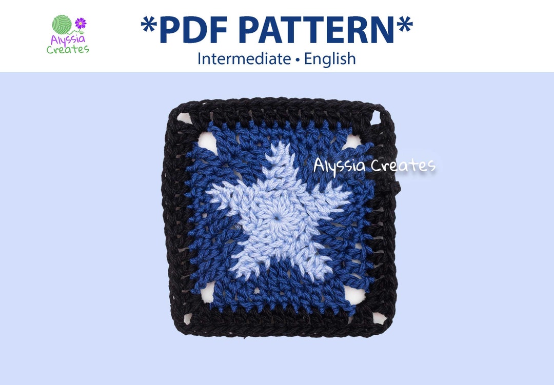 Star Granny Square Crochet PDF PATTERN (english) - Etsy