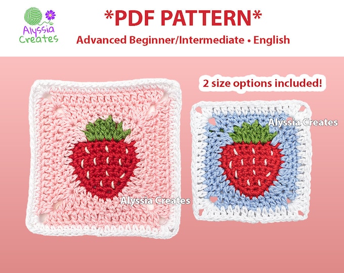 Berry Sweet Granny Square | Crochet Pattern - Etsy Canada