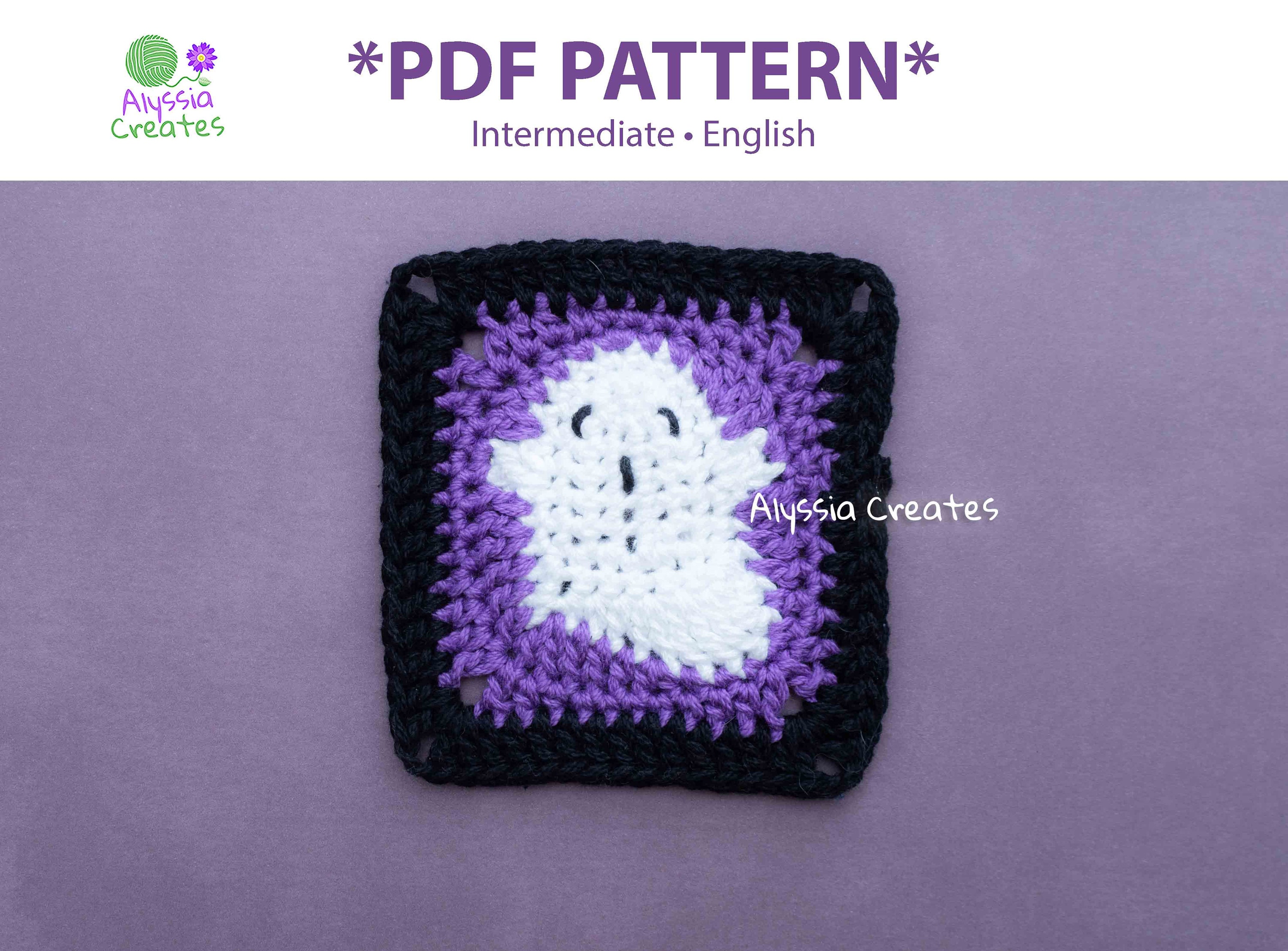 Ghost Granny Square Crochet PDF PATTERN (english) - Etsy