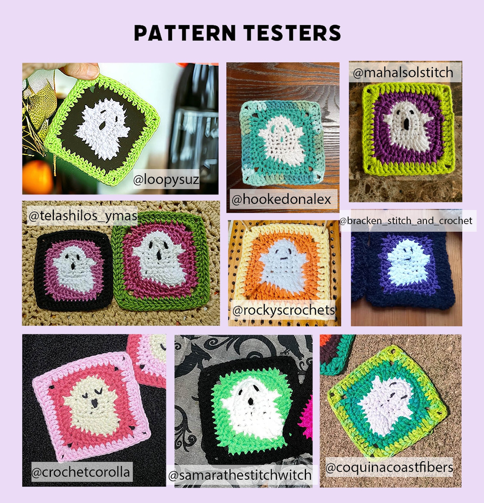 Ghost Granny Square Crochet PDF PATTERN (english) - Etsy