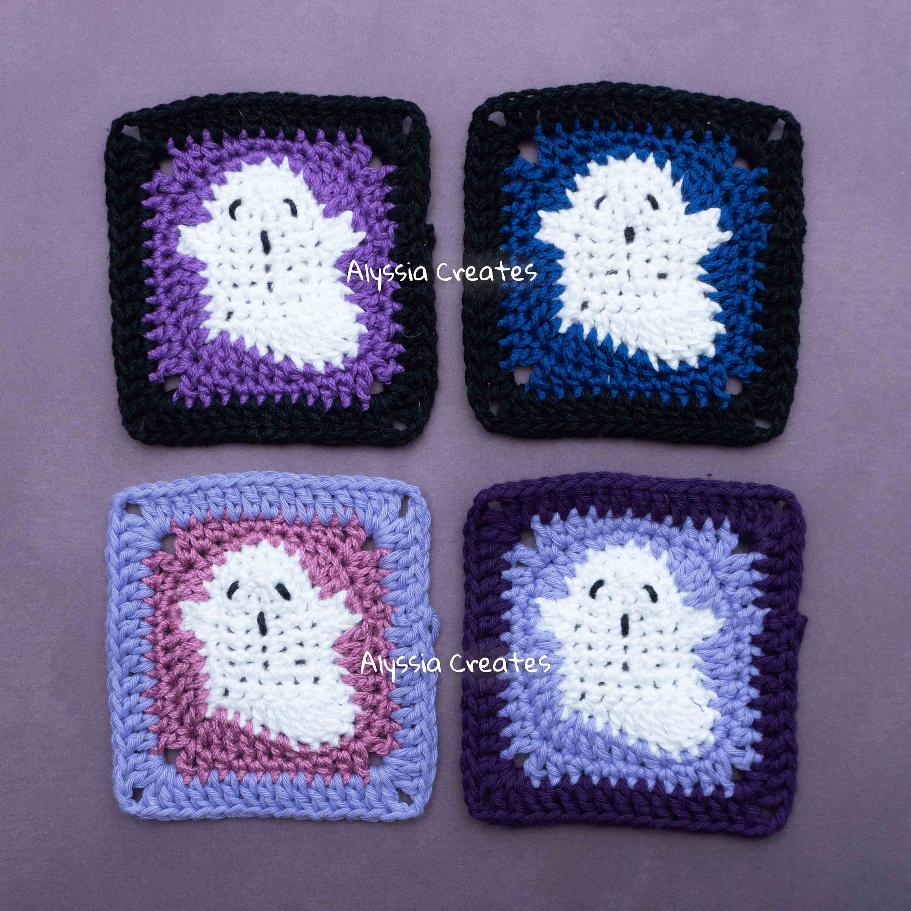 Ghost Granny Square Crochet PDF PATTERN (english) - Etsy