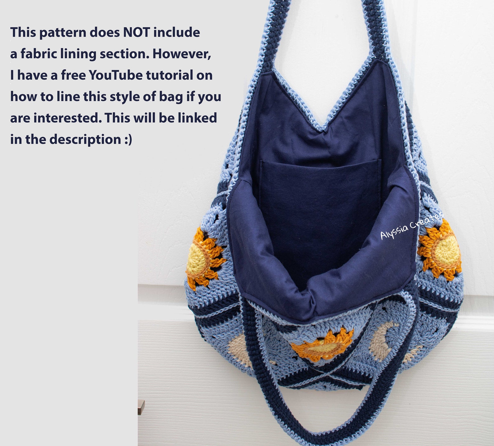 Sun and Moon Tote Bag Crochet PDF PATTERN Intermediate - Etsy