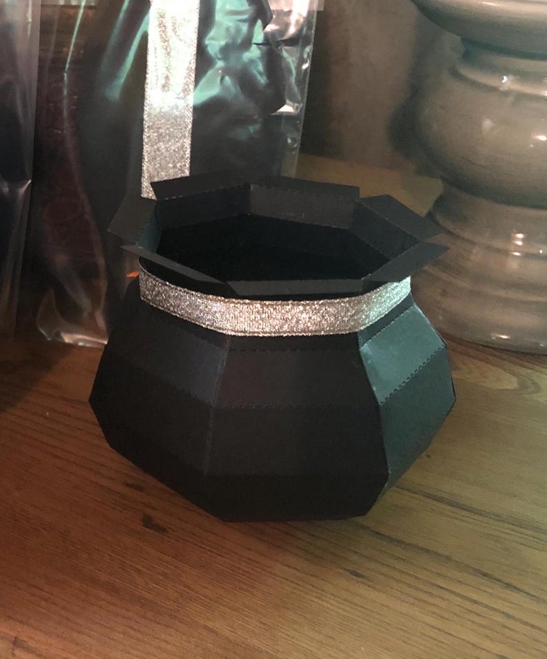 Paper Black Cauldron Craft Kit Small With Gold or Silver Trim - Etsy