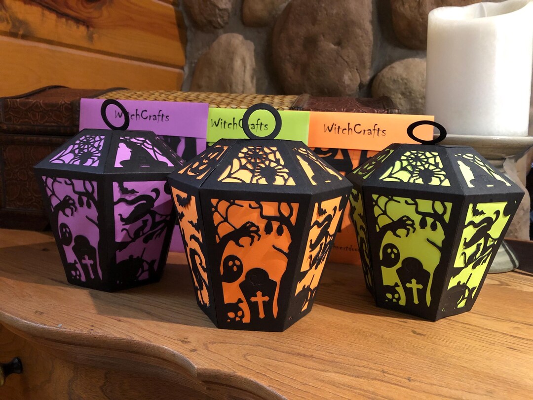 Paper Halloween Lantern Craft Kit-3 Pc - Etsy