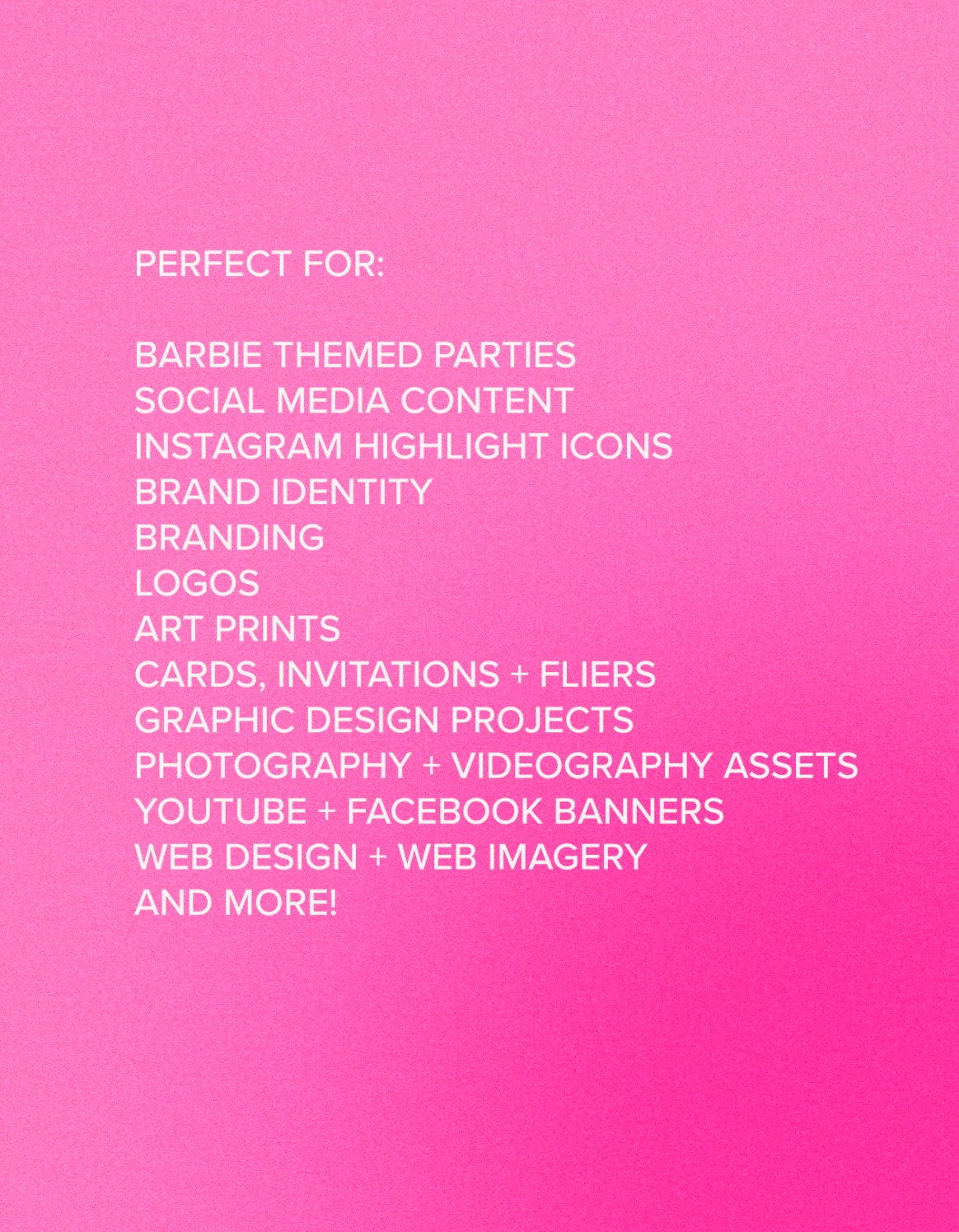 Barbie Themed Grainy Gradient Backgrounds - Social Media, Branding, Web ...