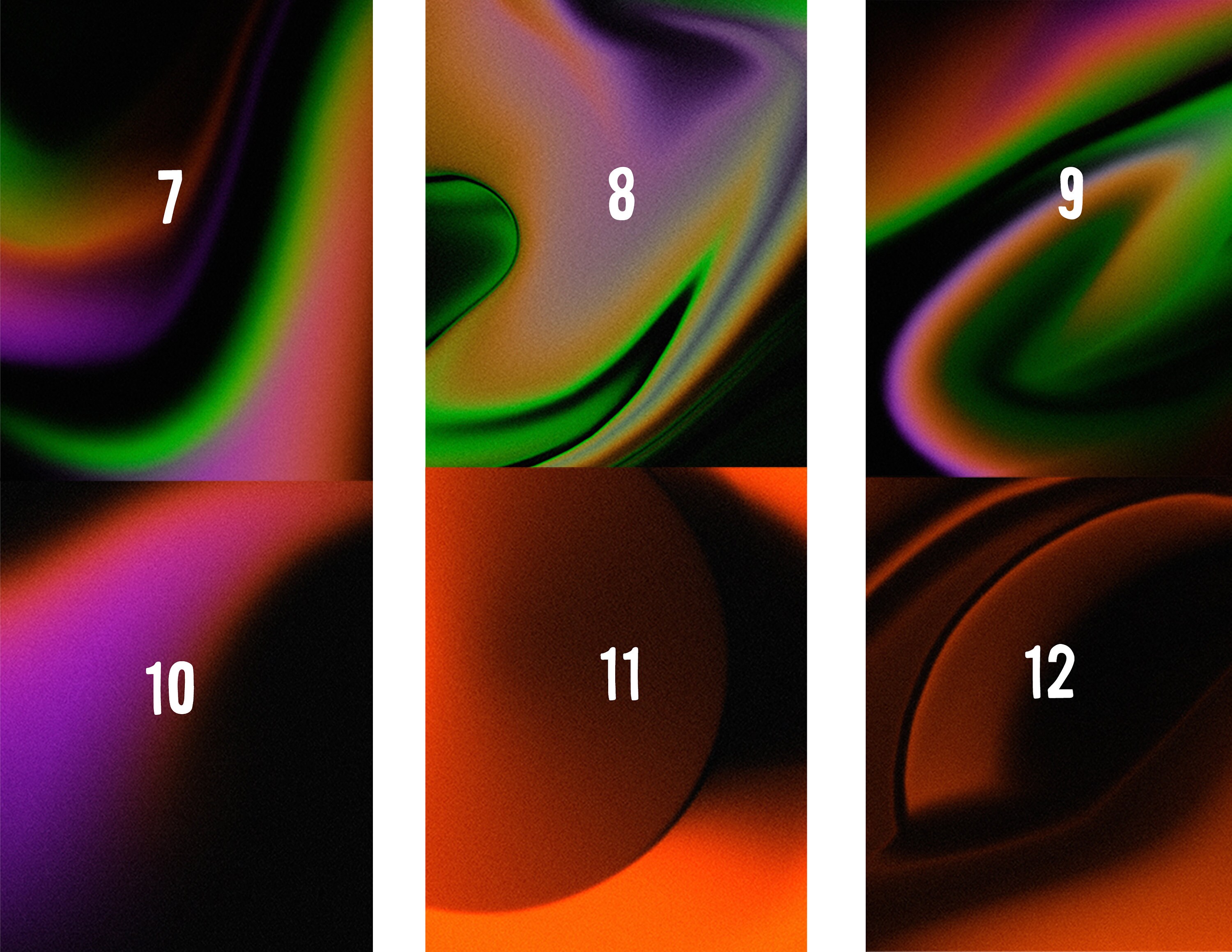 Halloween Aesthetic Gradient Backgrounds | Pack of 12 | Grainy ...
