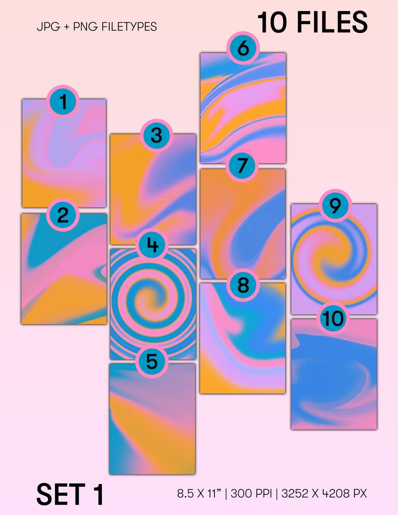 Gradients Pack of 20 Y2K Inspired Grainy Textured Aesthetic Gradients ...