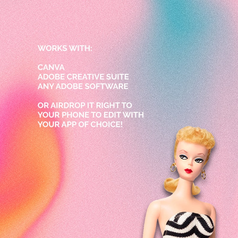 Barbie Themed Gradient Backgrounds Pack of 10 | Barbie Color Palette ...