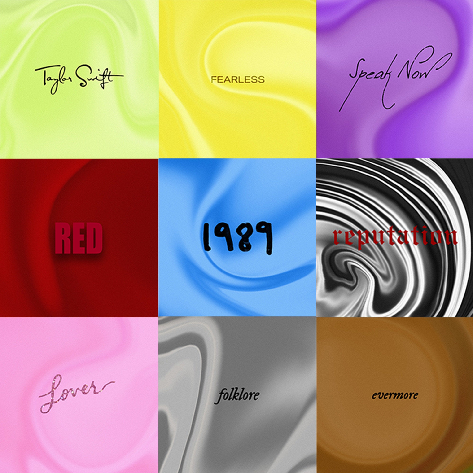 Taylor Swift Eras Tour Gradient Backgrounds Taylor Swift Album Themed ...