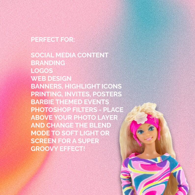 Barbie Themed Gradient Backgrounds Pack of 10 | Barbie Color Palette ...