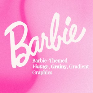 Barbie Themed Grainy Gradient Backgrounds - Social Media, Branding, Web ...