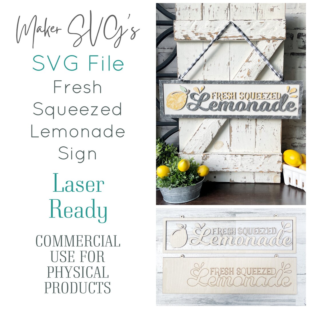 Lemon SVG Laser File | Laser Svg | Paint Kit SVG | Paint Party File ...