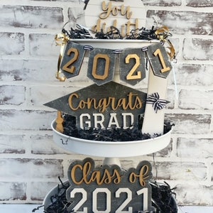 Graduation Tiered Tray SVG Laser File | Laser SVG | Senior SVG ...